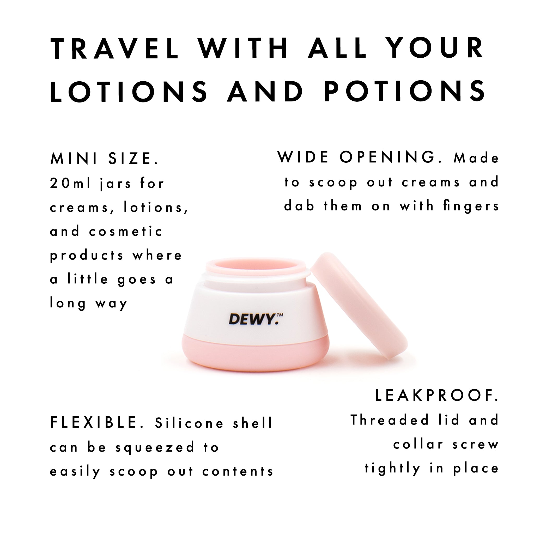 Mini Travel Cream Jars (4-Piece Set) – DEWY SOUTH AFRICA